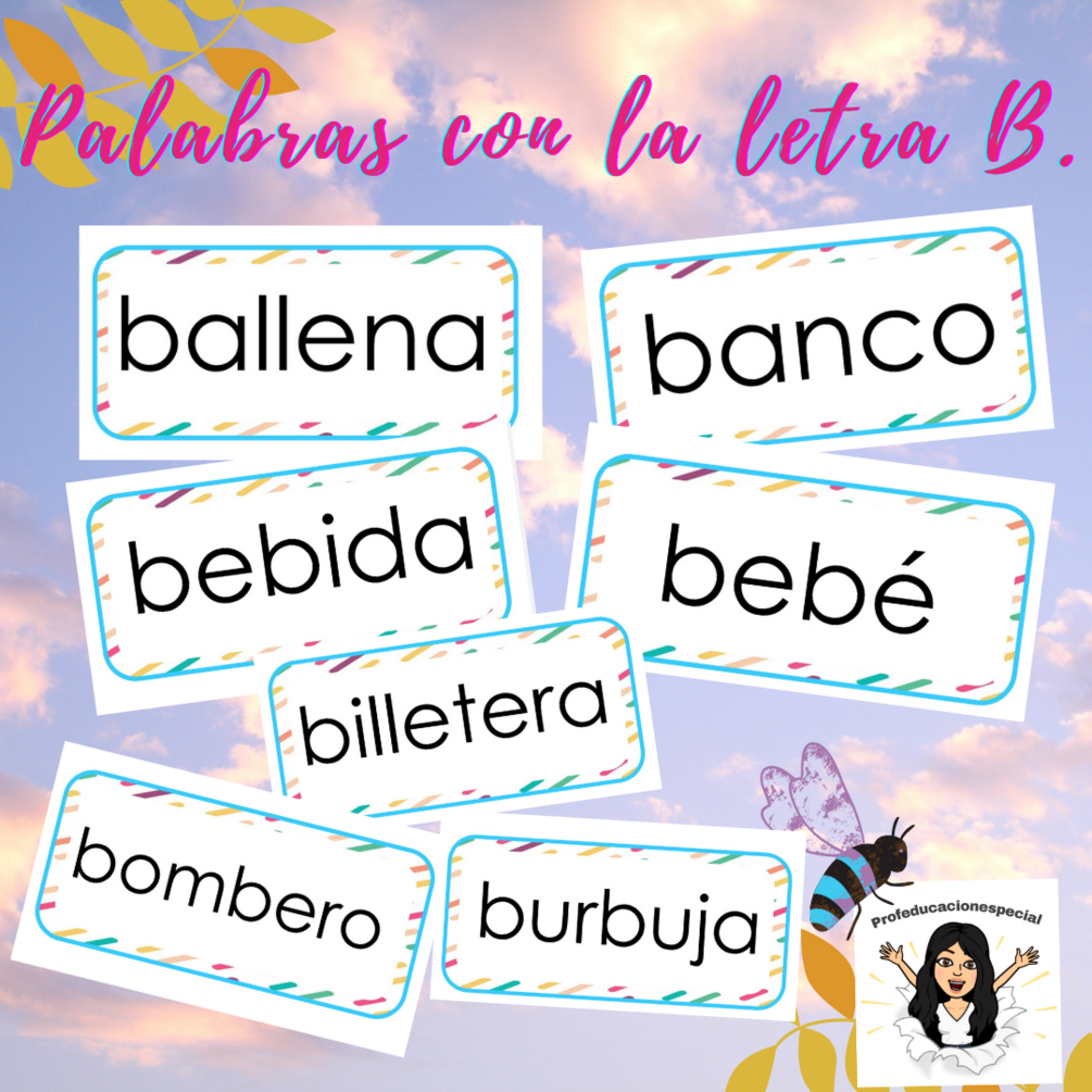 Fichas con la letra Bb.