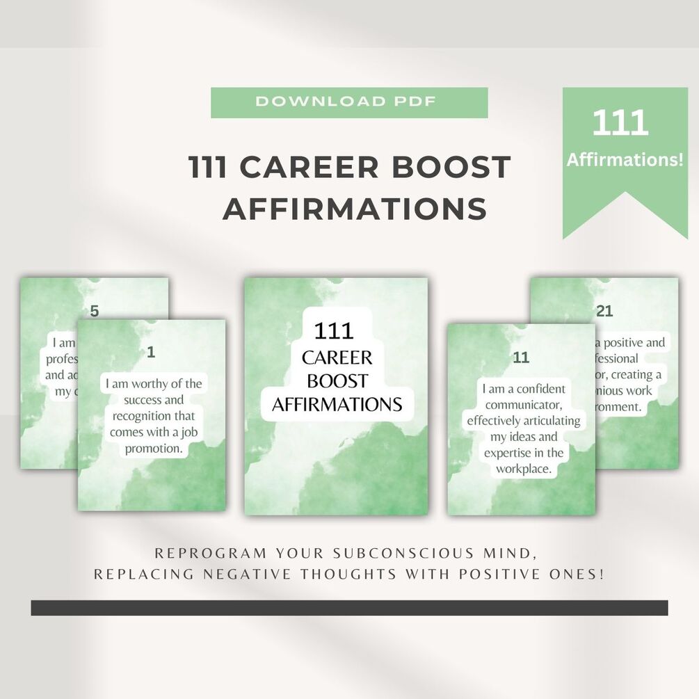 111 Career Boost Affirmations , Positive Affirmations, Job Affirmations ...