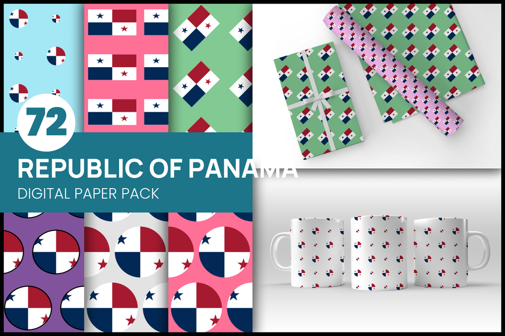 Republic of Panama Seamless Patterns