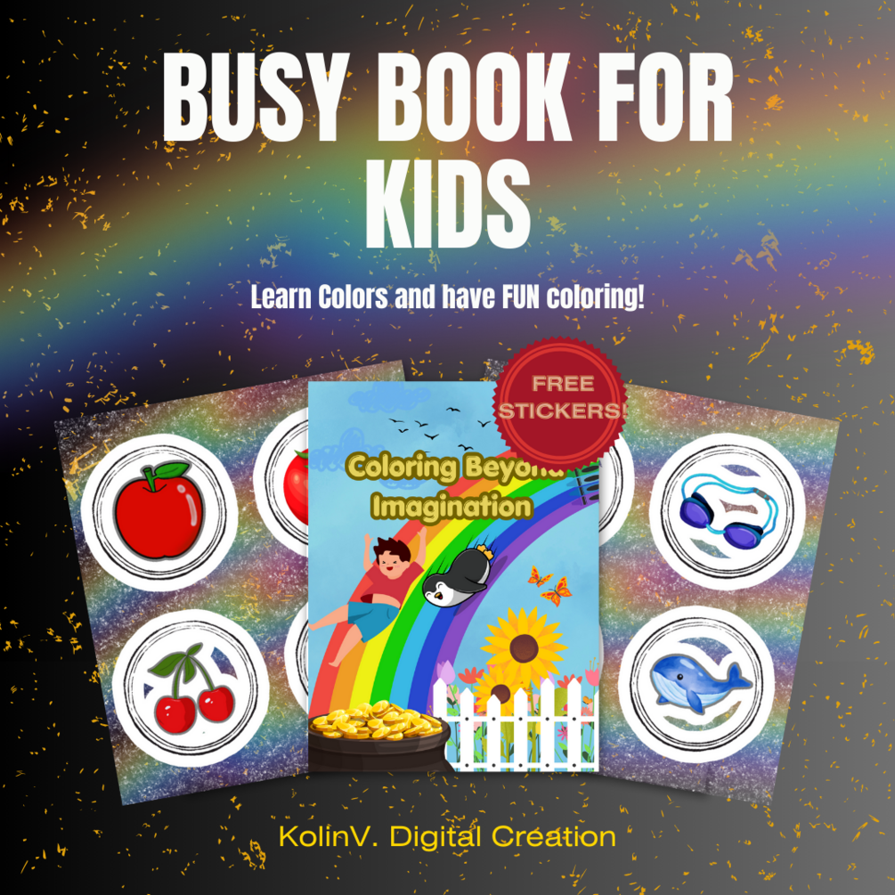 Learn Colors: Busy Book for Kids WITH FREE STICKERS