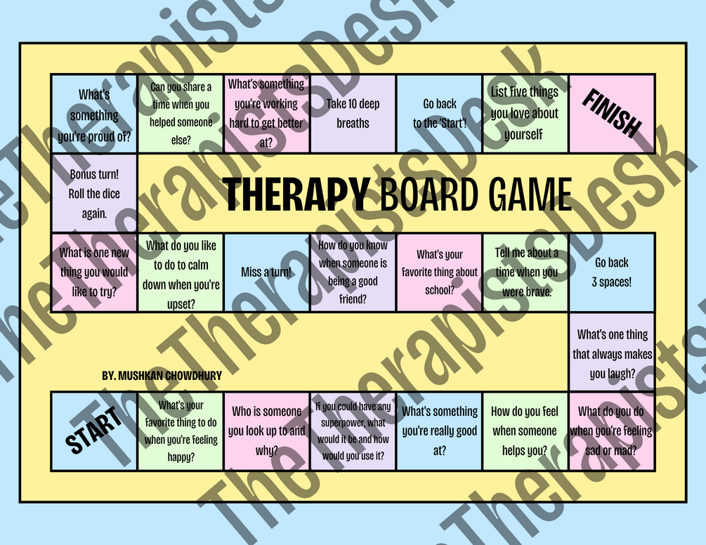 Therapy worksheet: Building Rapport with kids (12 and under)