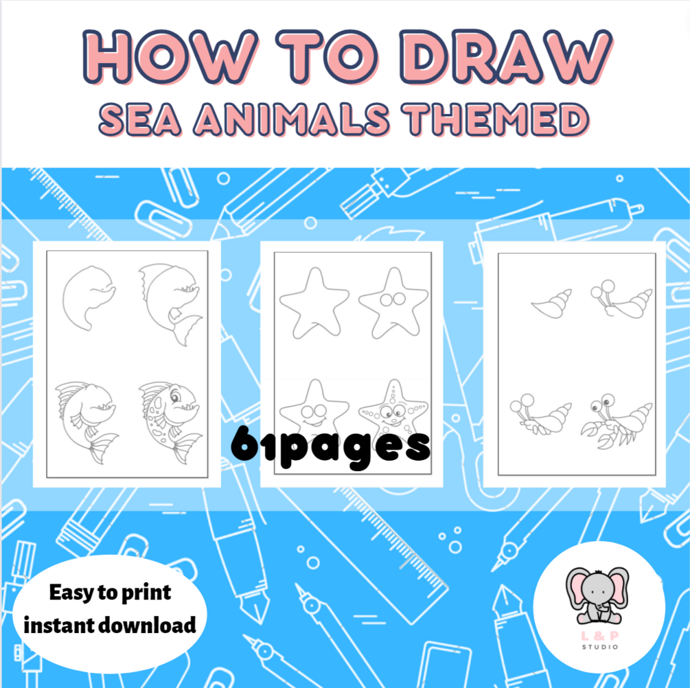 How to draw sea animals