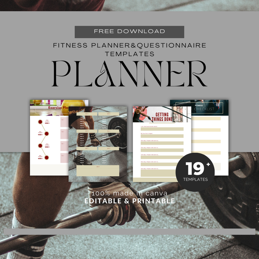 Ultimate Fitness Planner Template | Workout & Wellness Tracker ...