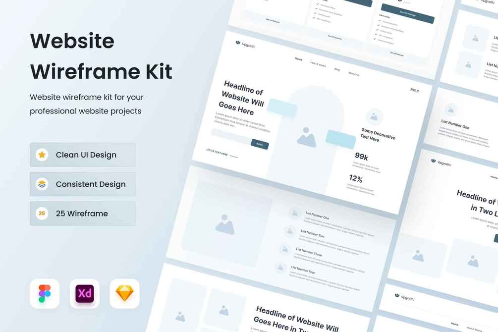 Website Wireframe Kit (Discounted)