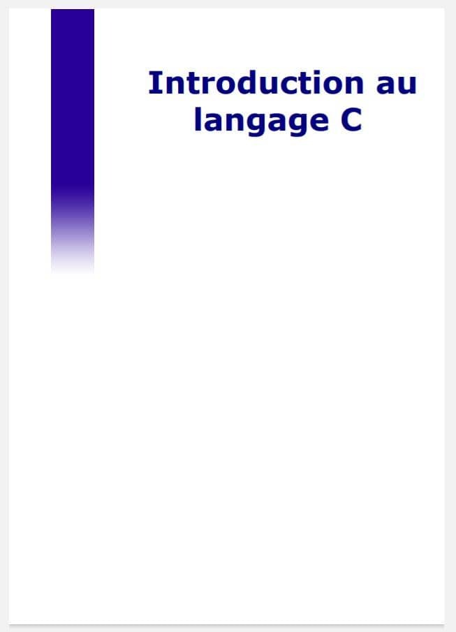 Introduction au langage C