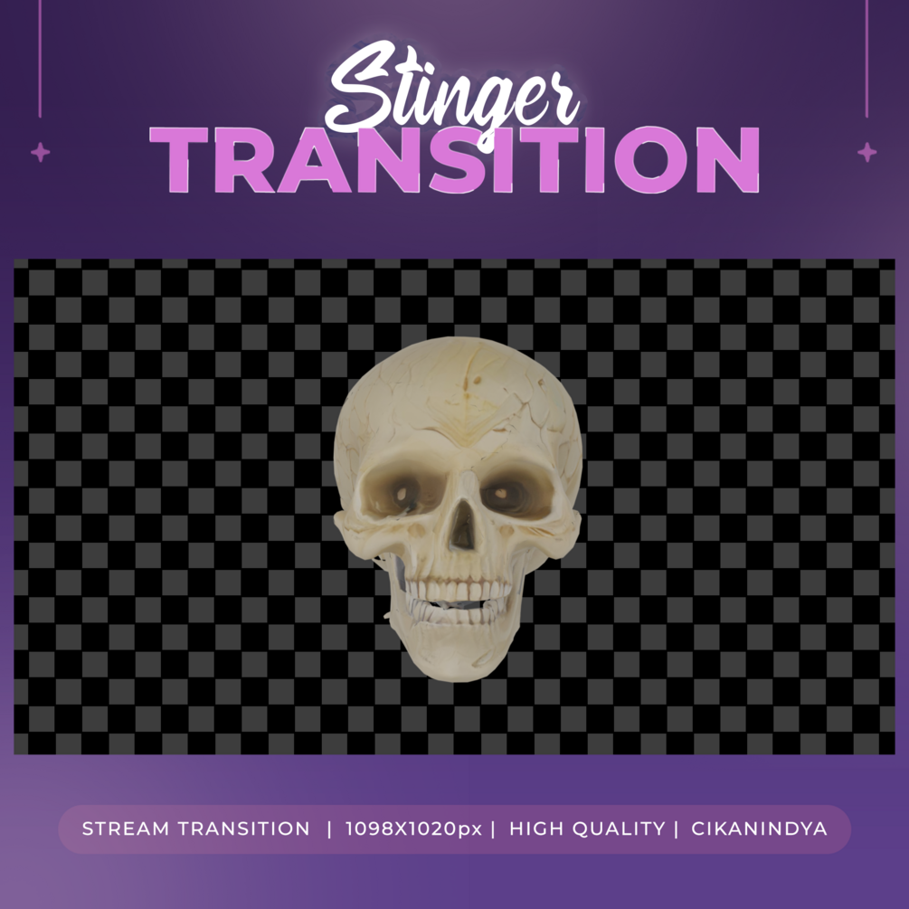 Stinger Transition | Creepy Skull Animation for Horror & Gothic Stream ...