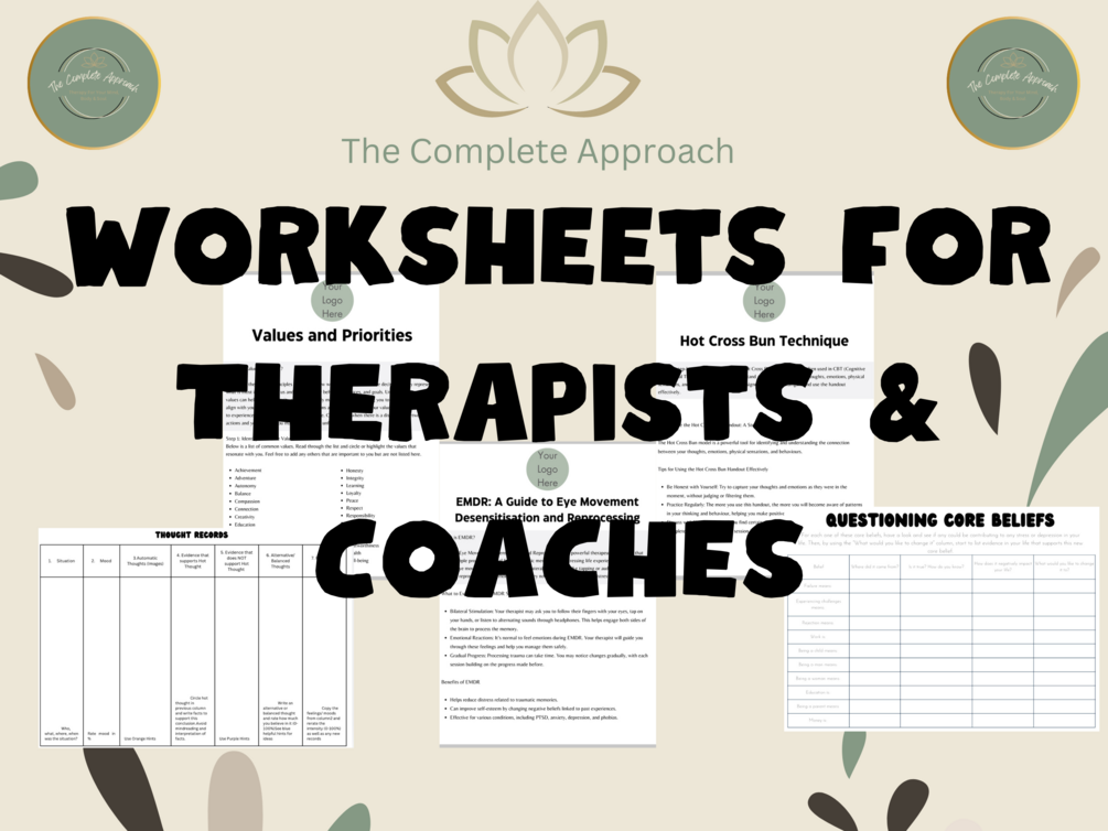 Therapy & Coaching Handout Bundle | 11 Editable Worksheets and ...