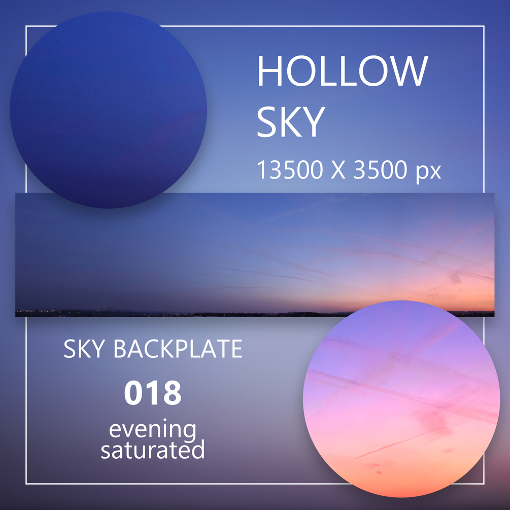 Sky Backplate 018 - Evening Saturated
