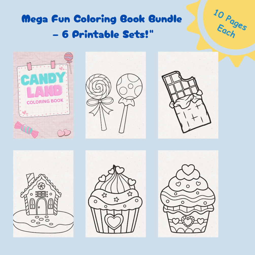 Sweet Treats Candy Land Coloring Book for Kids
