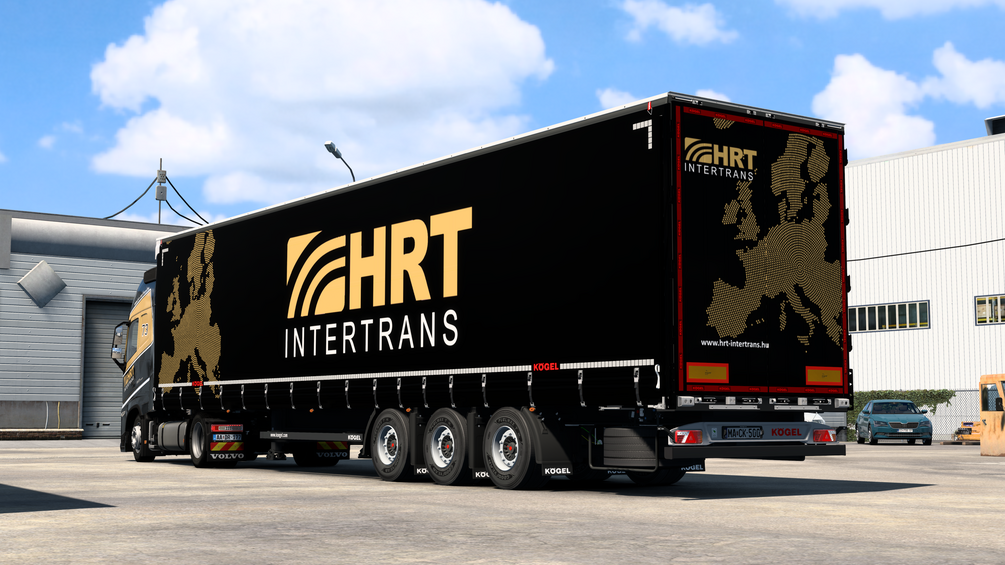 HRT INTERTRANS Skin pack for Volvo FH 2022 Premium by Sanax and Kogel trailers by Dotek and DLC ...