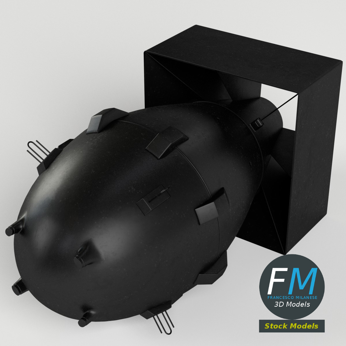 3D MODEL - Fat Man nuclear bomb