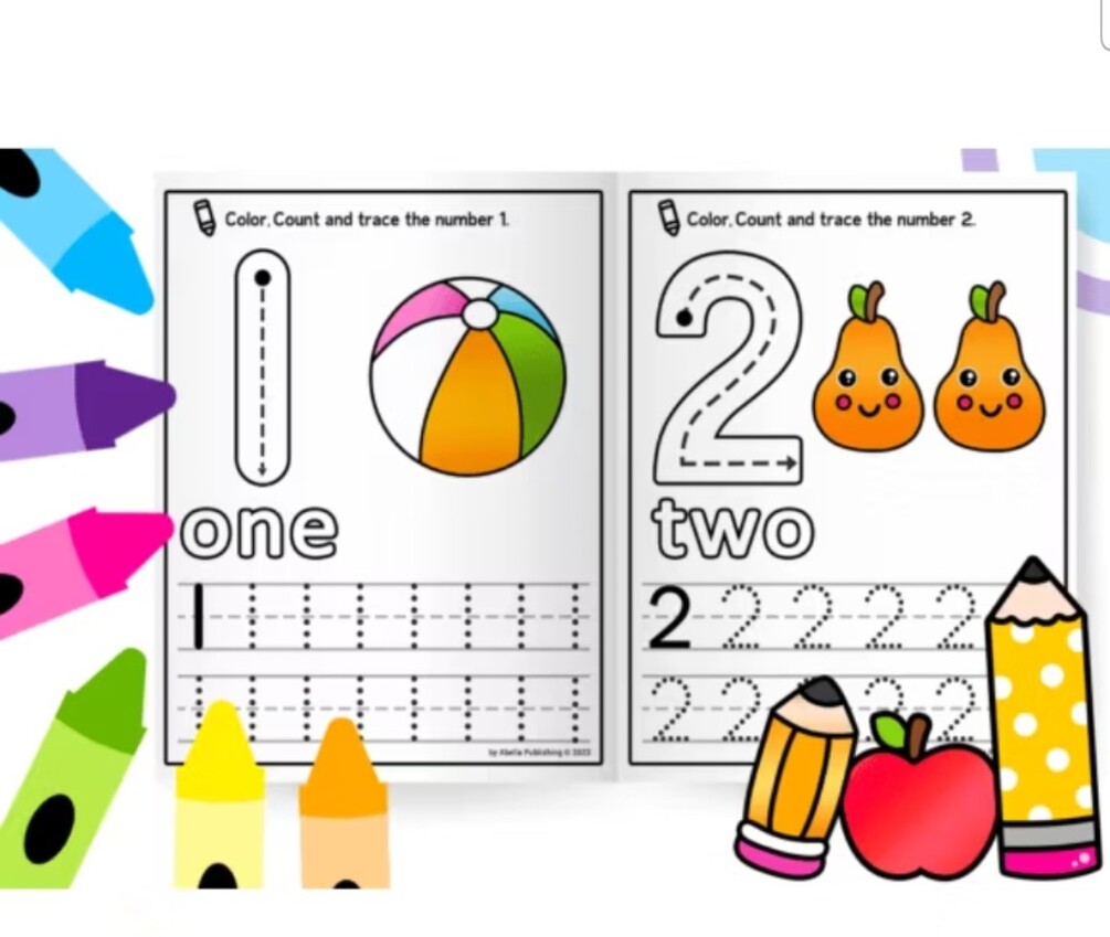 Digital Coloring and Counting Book for PAUD Children