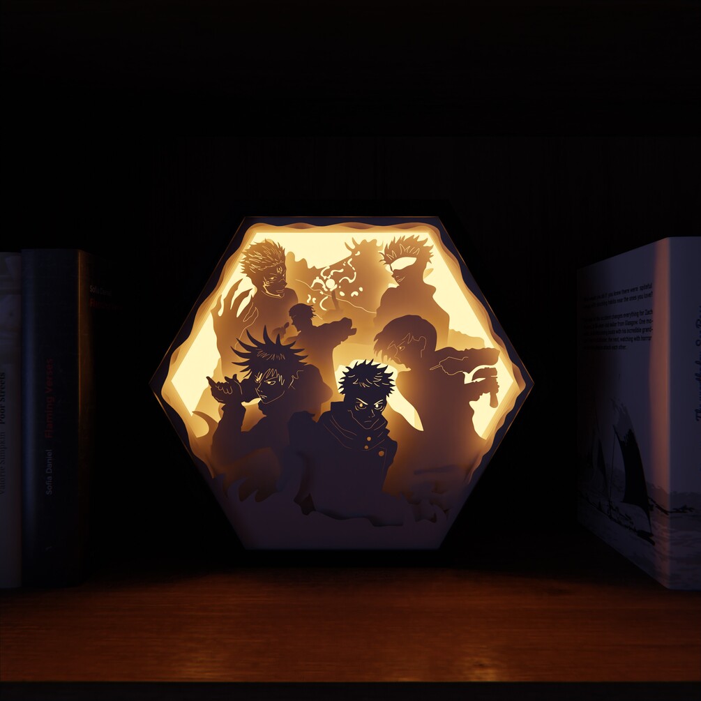 Jujutsu Kaisen Inspired by Diy Light Box Lamp Template - PDF, SVG, DXF ...