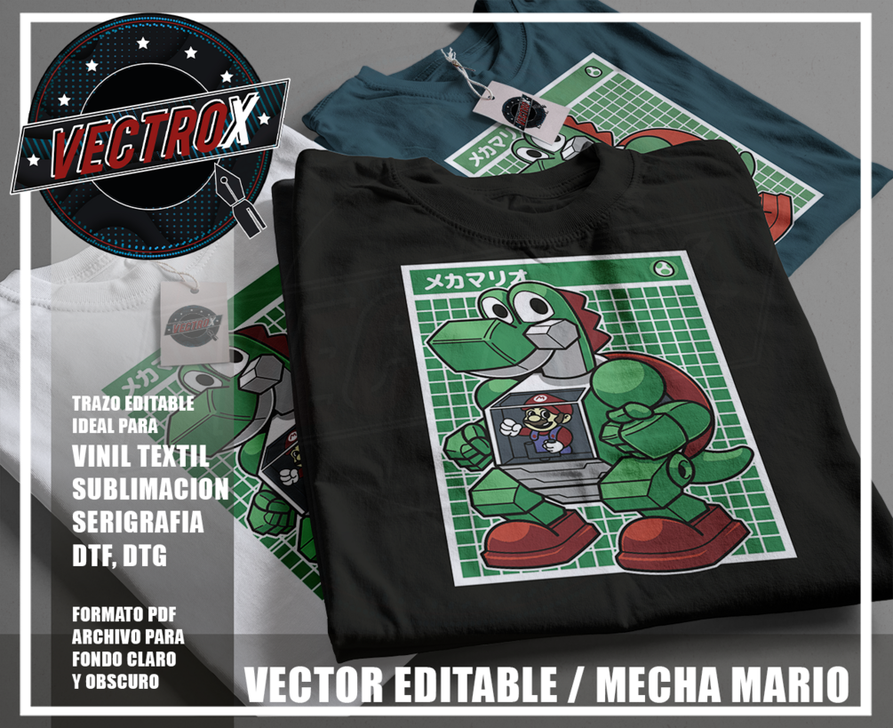 Vector Editable - Mecha Mario