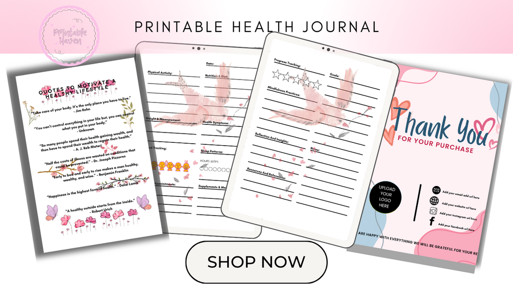 Printable Health Journal Template