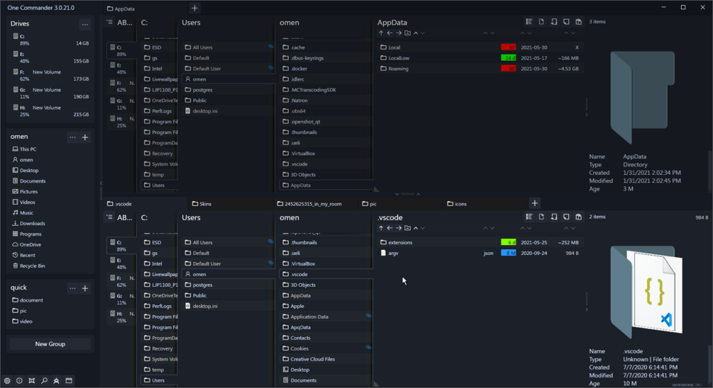 One Commander Dev Theme