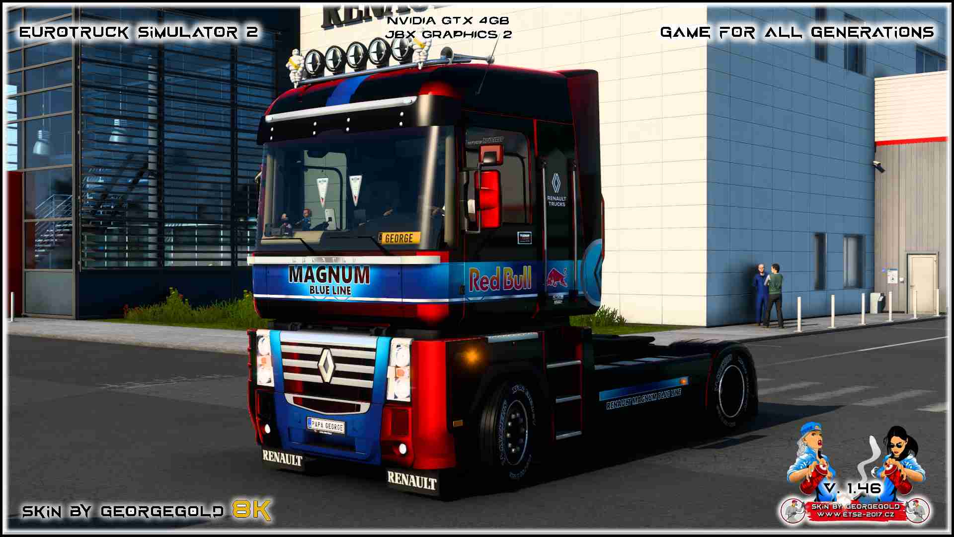 ETS2 Skin Renault Magnum Blue Line