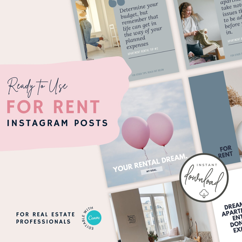 Apartment for Rent Instagram Posts for Realtors, Property Managers ...
