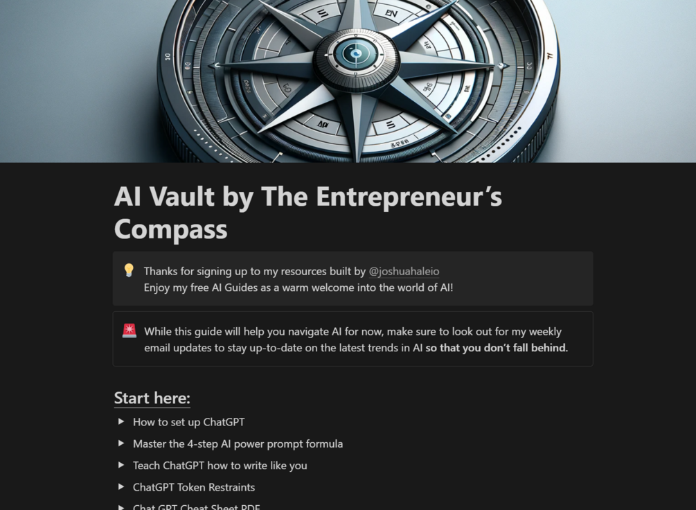 AI Vault by The Entrepreneur’s Compass