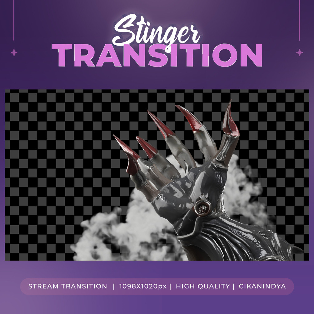 Stinger Transition | Demonic Claw Slash with Smoke FX for Horror Stream ...