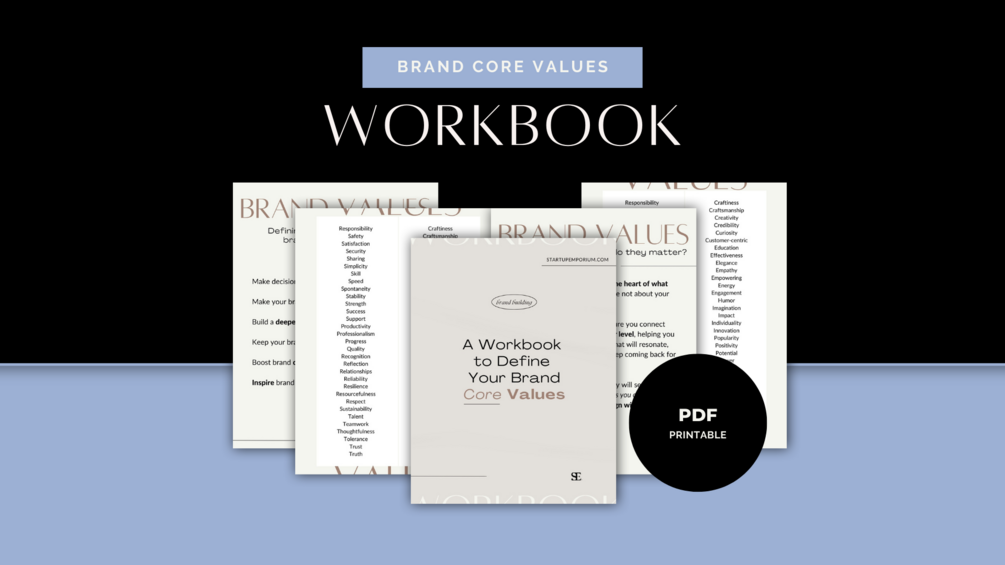 Brand Core Values Workbook | This workbook will help you define your ...