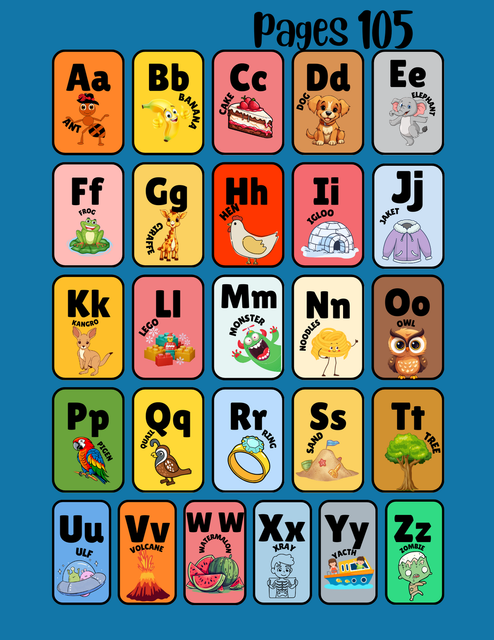 Aa To Zz Alphabet Handwriting Practice Workbook for Kids
