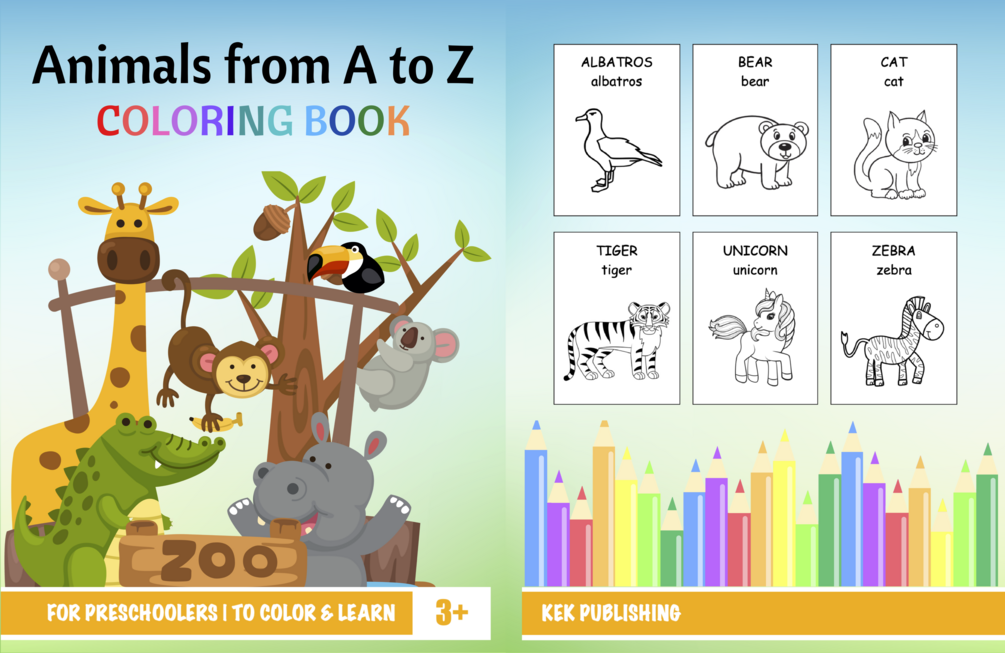 Animals from A to Z - Coloring Book for Kids: Animals to Color and Learn