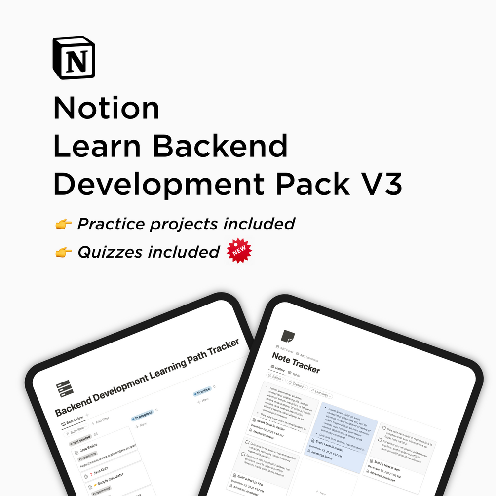 Notion Learn Backend Development Pack V3