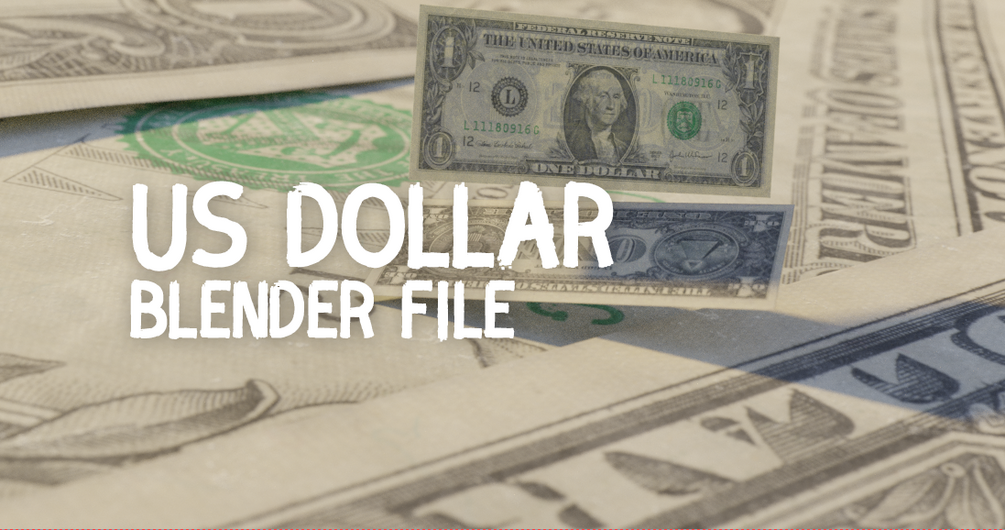(Free) Us Dollar 3D Blender model.
