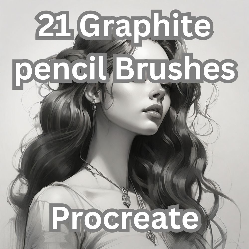 21 Pencil Graphite Brushes Set Collection