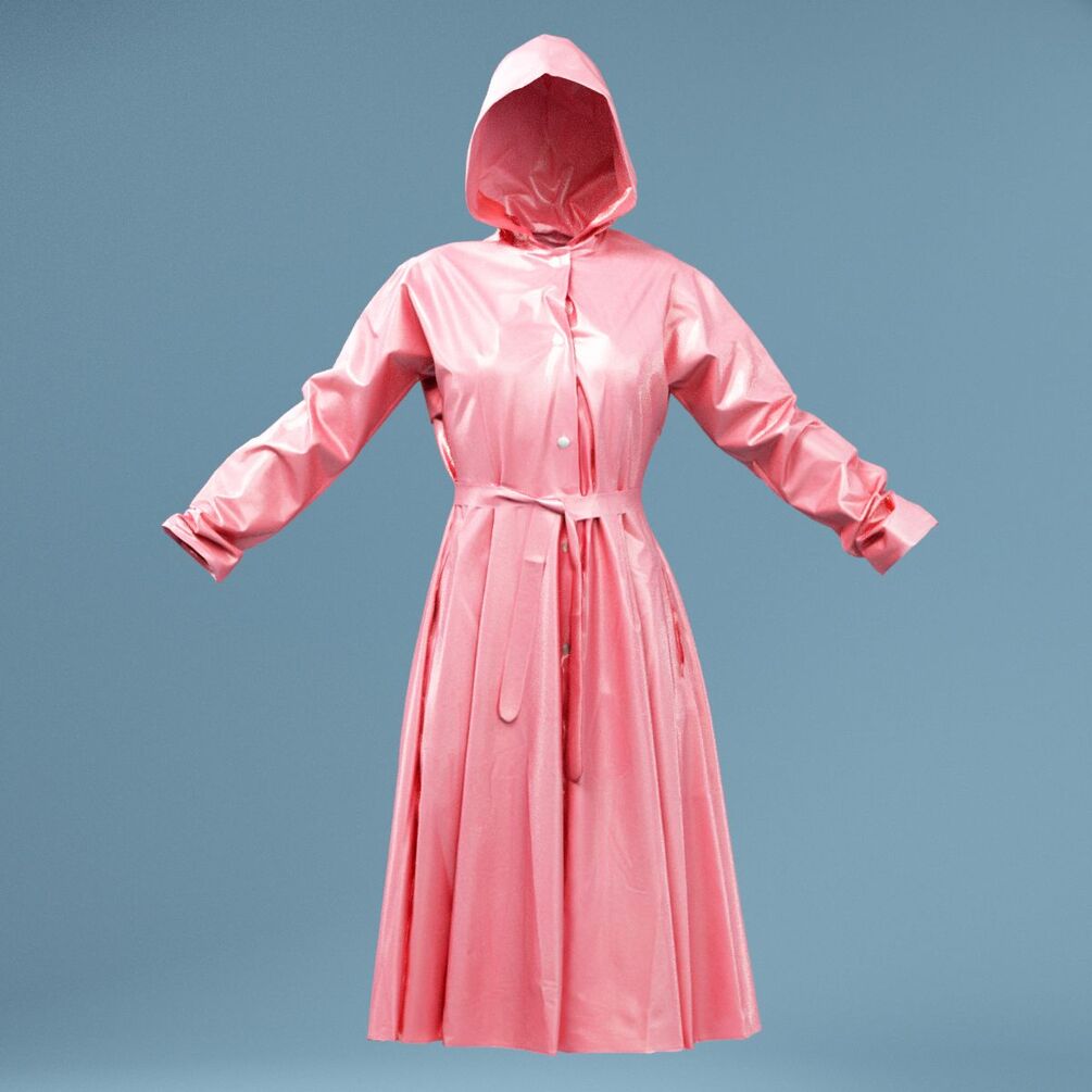 14 Stylish and Shiny 3D Scanned Vinyl Rainwear Coats for Realistic Projects