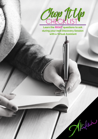 Chop It Up Checklist