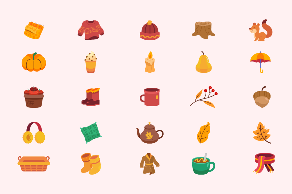 Cute Autumn Sticker Set