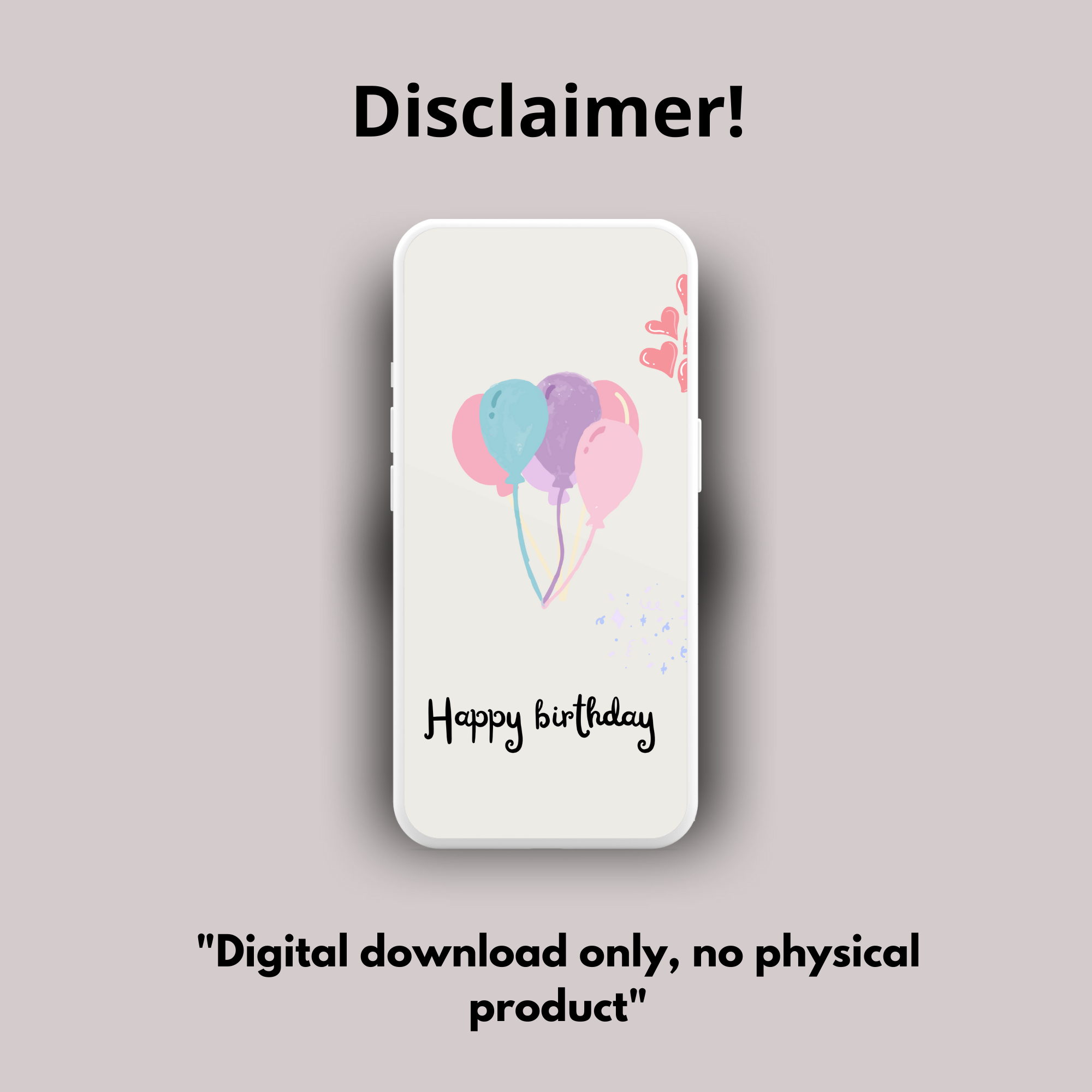 Aesthetic digital birth day cards - instant download