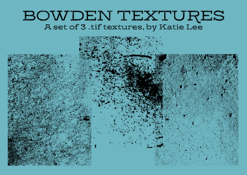Bowden Textures, set of three .tif textures