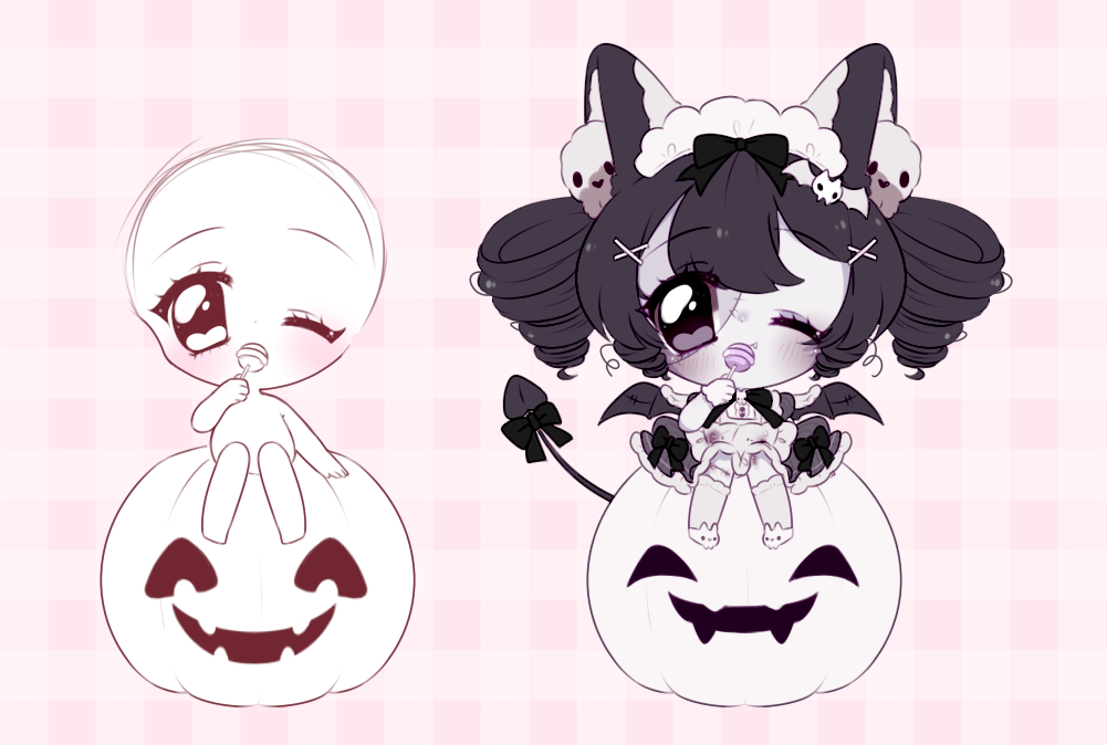 Sitting Pumpkin YCH - includes commercial use.