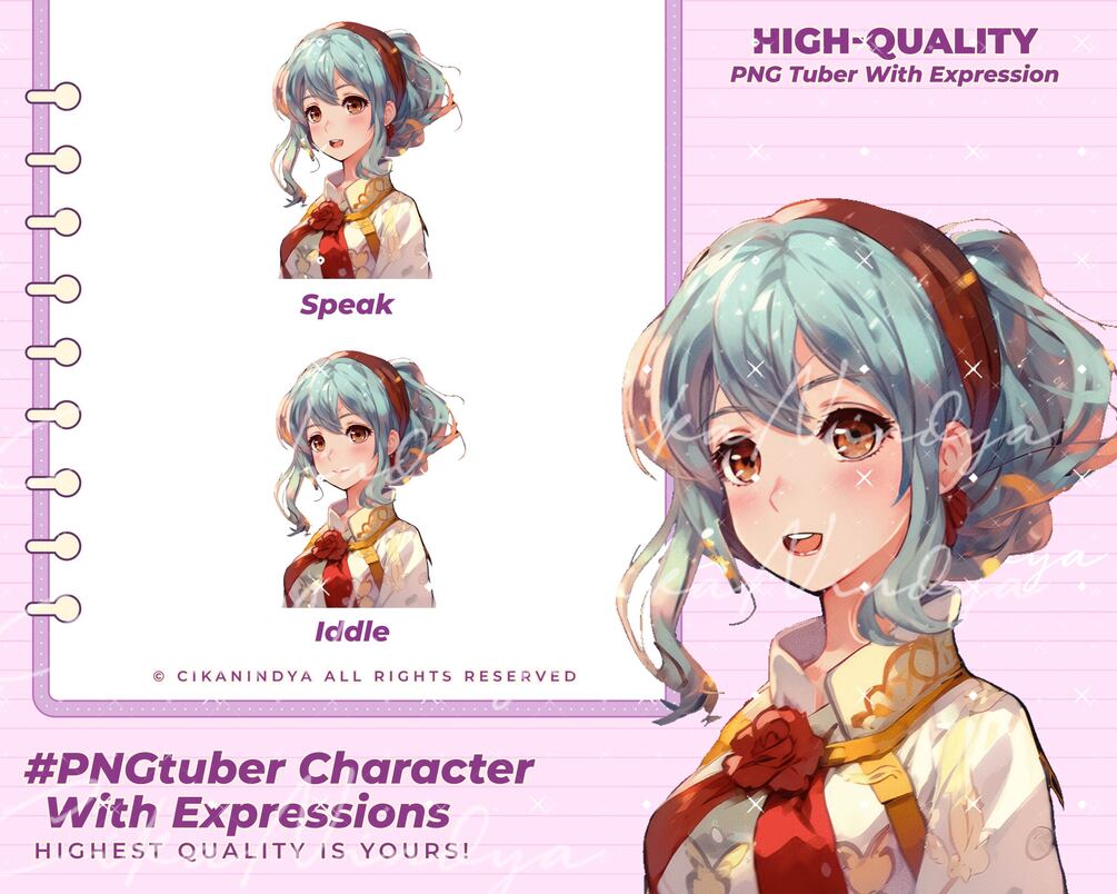 PNG Tuber | Elegant Streamer Companion with Beautiful PNG Tuber | Free ...