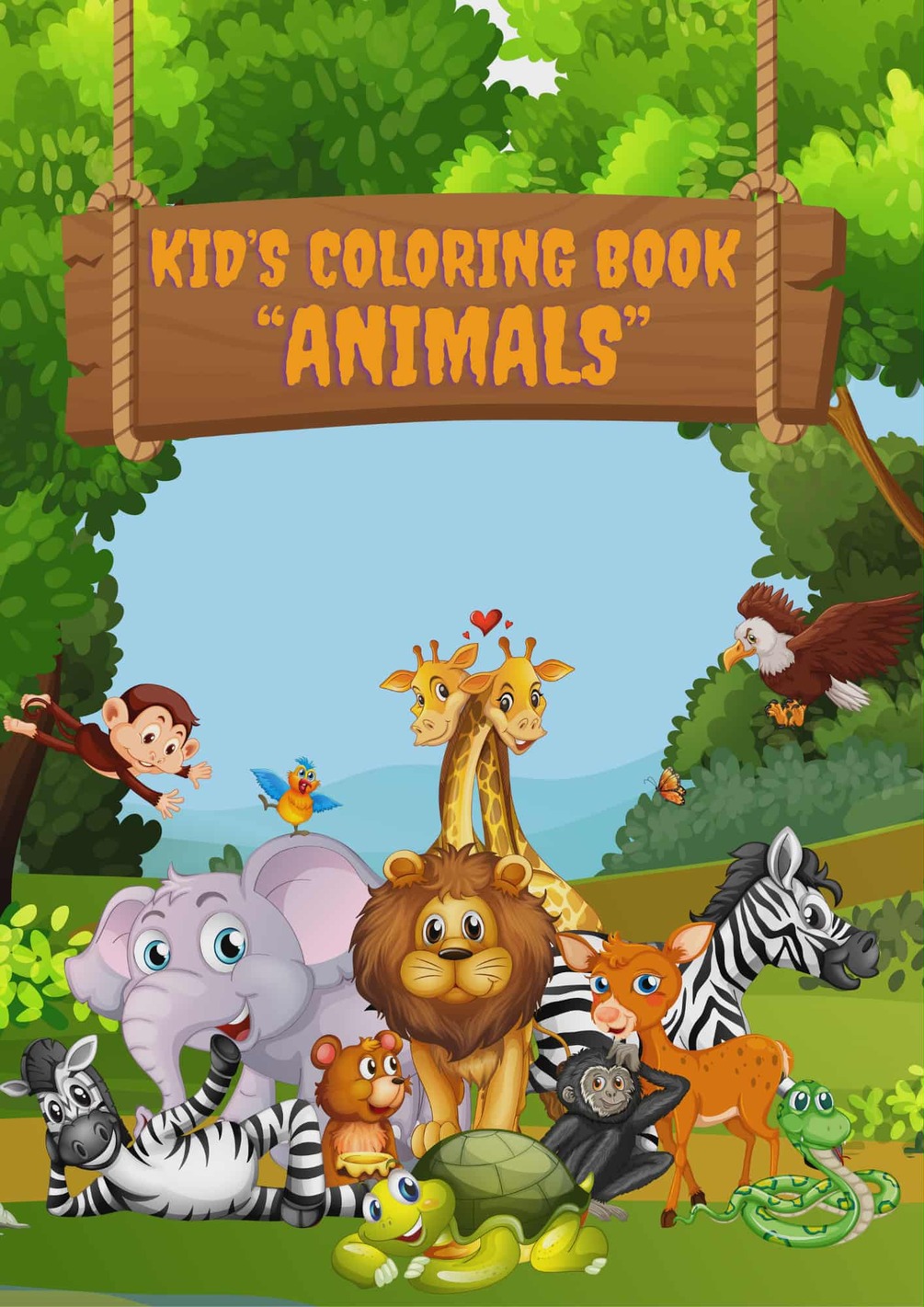 Animal Coloring Book For Kids (10 Fun Pages to Print and Color!)