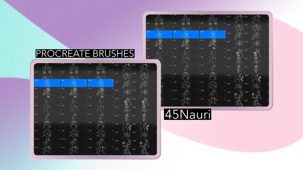 21 Elegant Line Art Procreate Brushes
