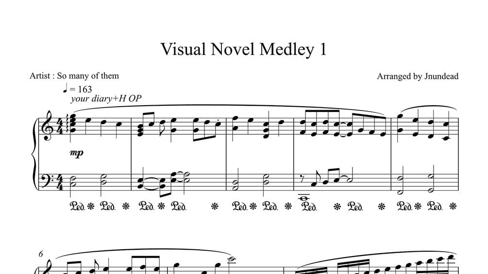 [VN Medley 1] Visual Novel Medley 1 Piano Arrangement