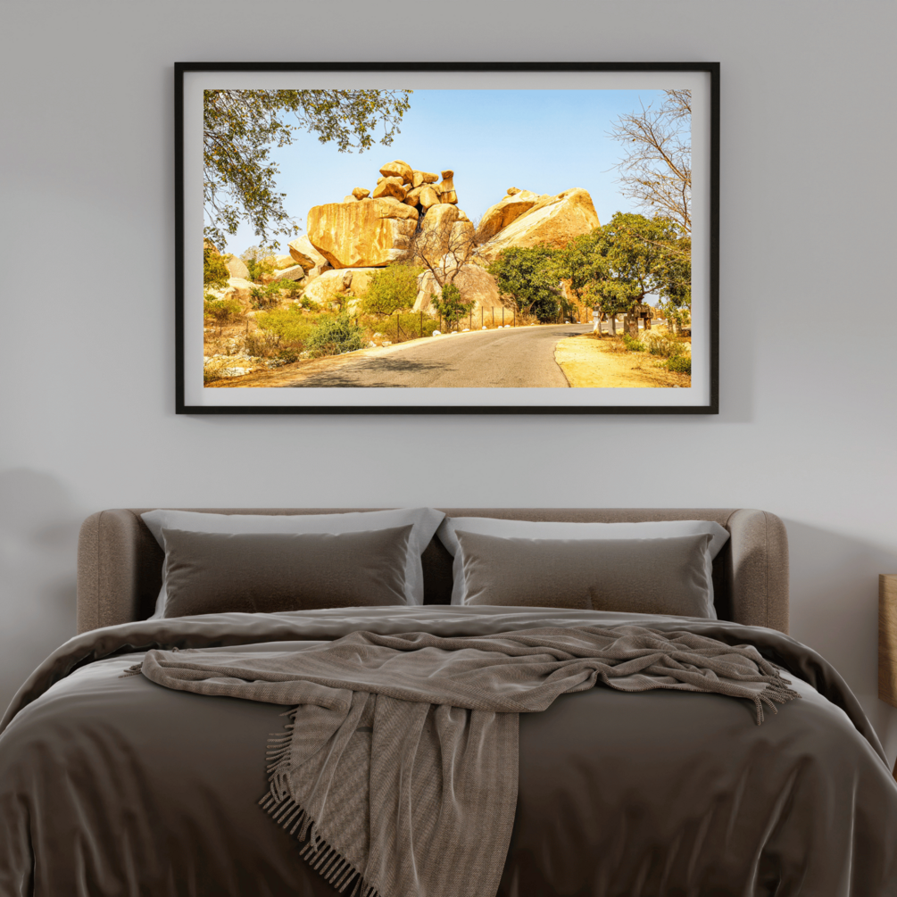 Boulder landscape with road Hampi I Travel photo prints I High ...