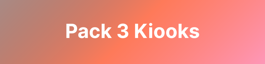 Pack 3 Kiooks