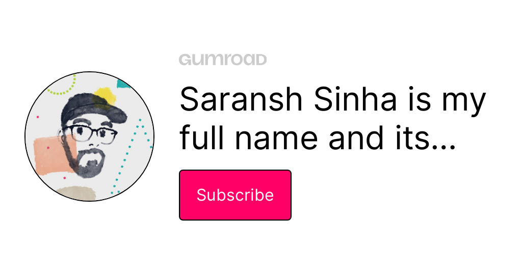 Saransh Sinha is my full name and its long
