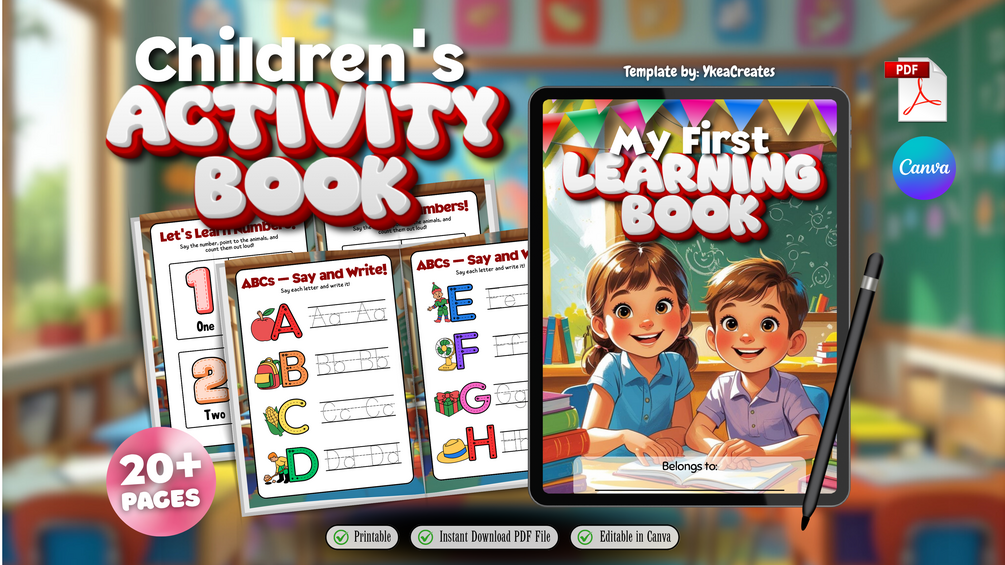 My First Learning Book (A4 Printable Digital Busy Book for Kids)