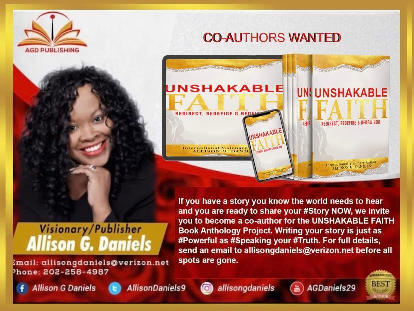 Unshakable Faith Book Anthology - CALL FOR AUTHORS