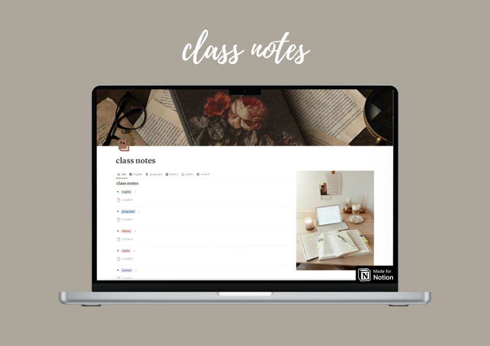 Class Notes Notion Template