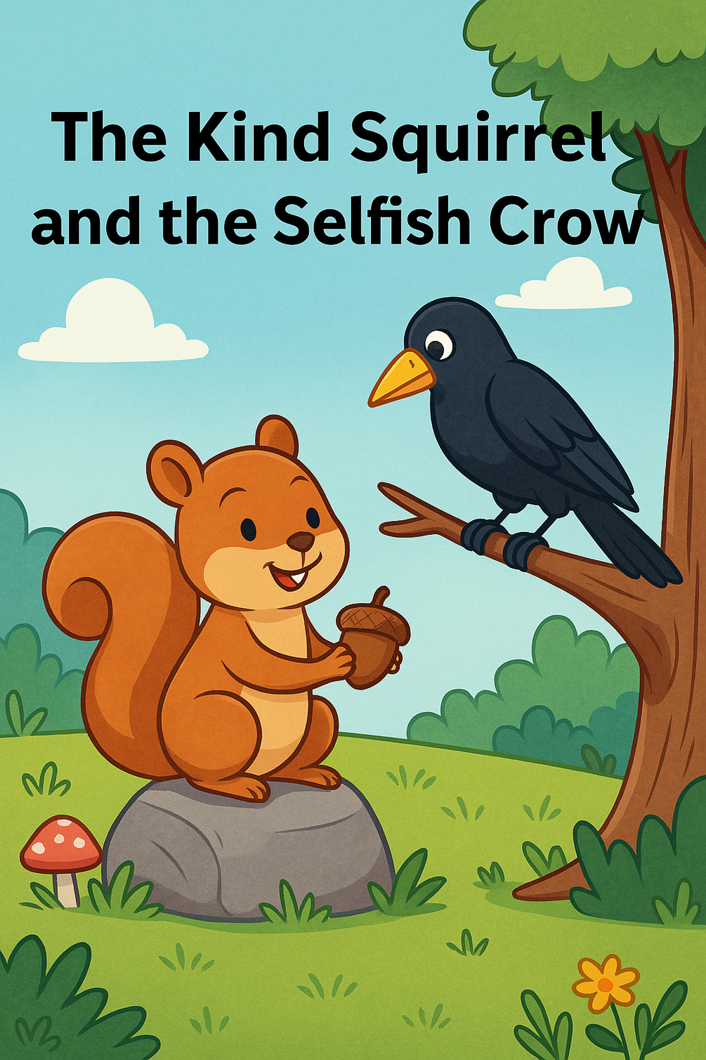 The Kind Squirrel and the Selfish Crow