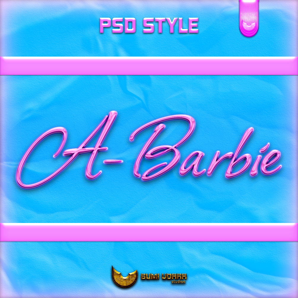 A-Barbie PSD text style