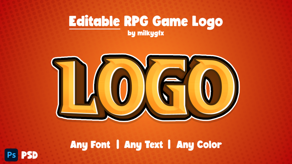 Editable RPG Game Logo