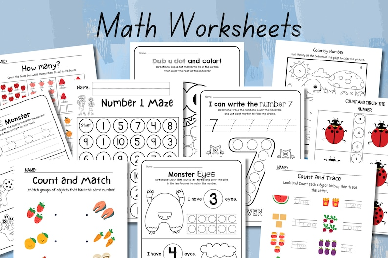 Preschool Pre-K + Kindergarten Learning Bundle | +1000 Pages
